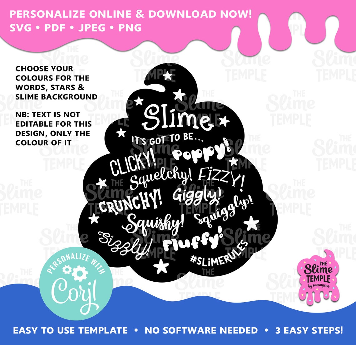 EDITABLE Slime Rules SVG / Slime Svg / Slime Birthday / Slime - Etsy ...