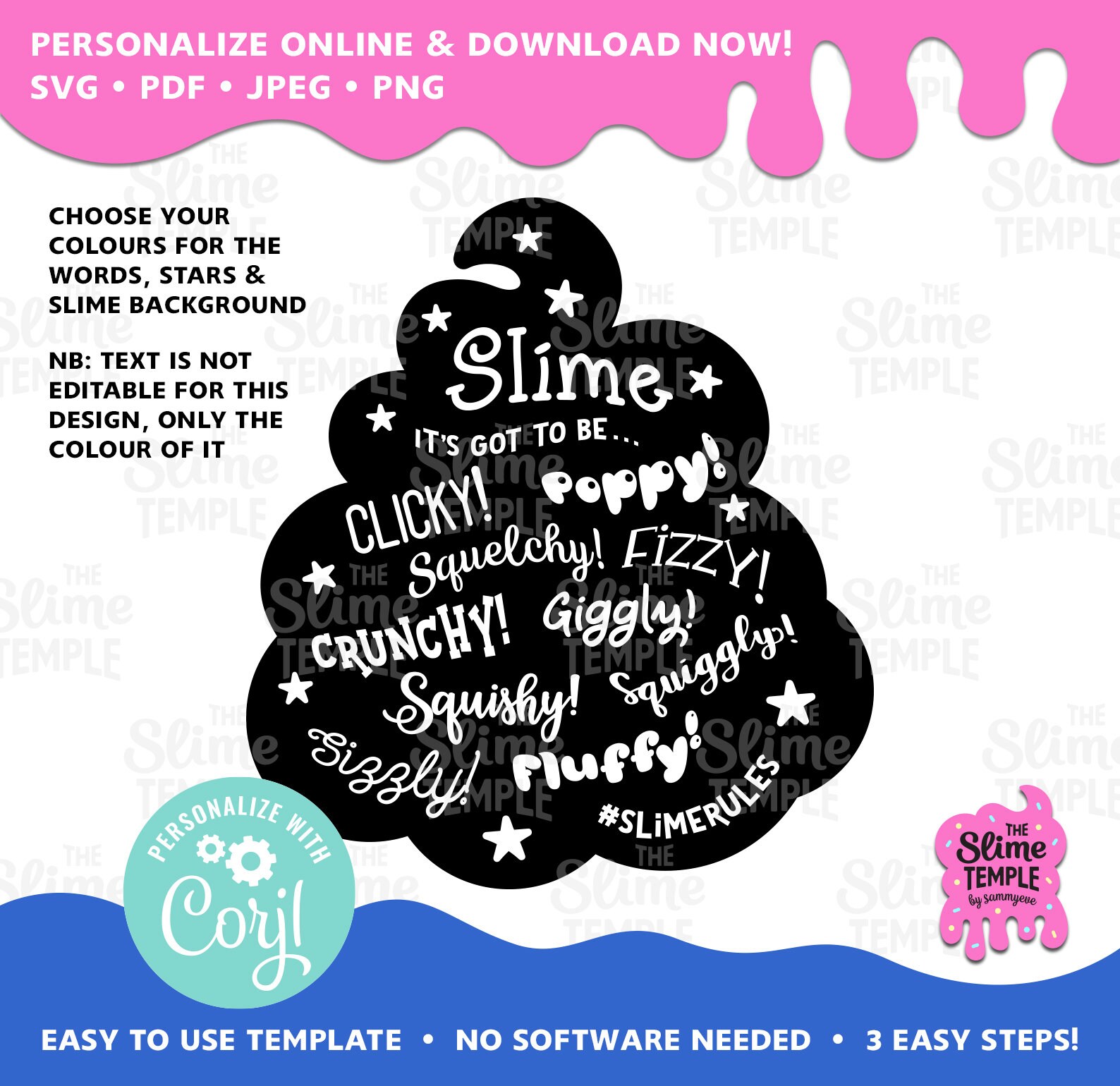EDITABLE Slime Rules SVG / Slime Svg / Slime Birthday / Slime - Etsy ...