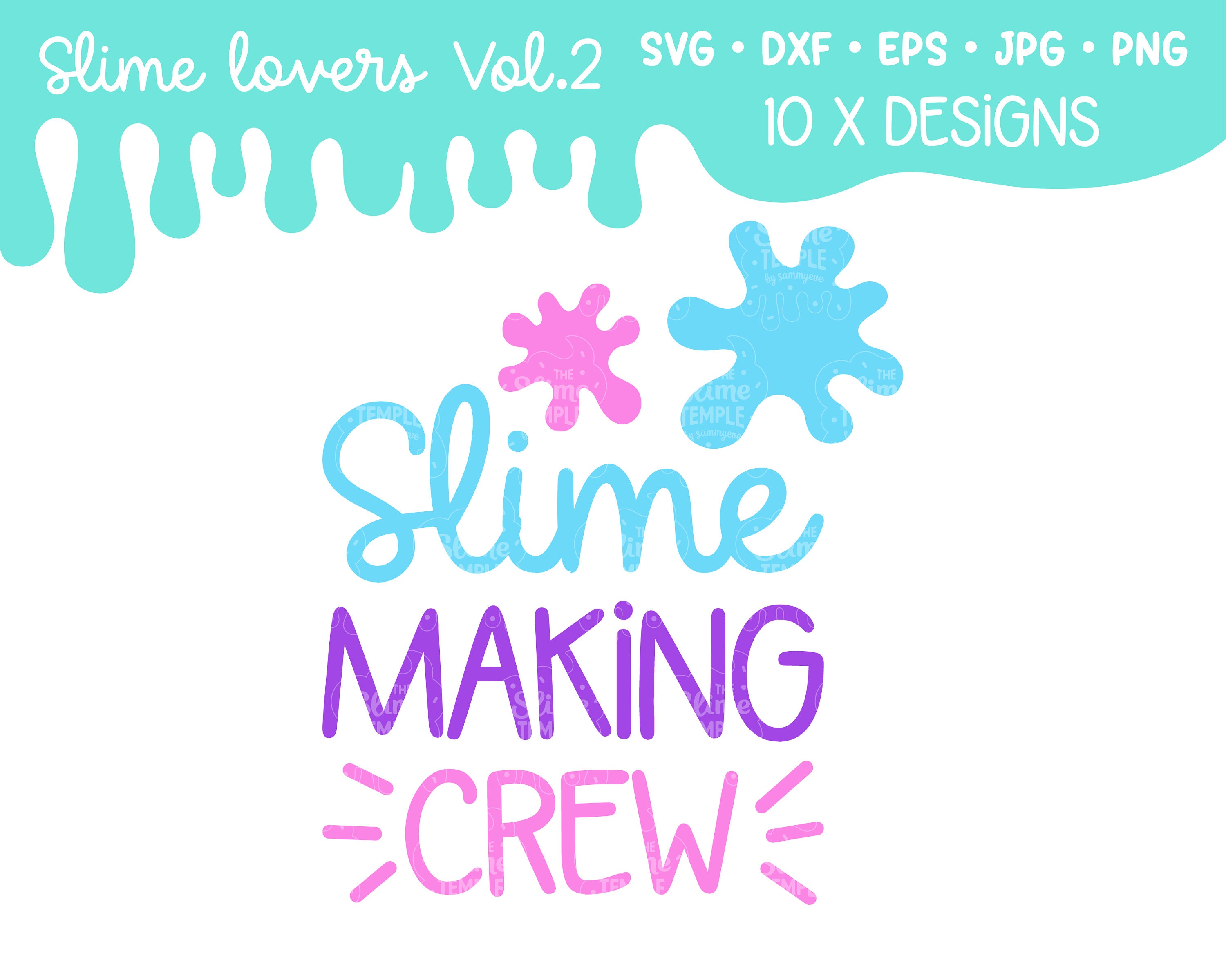 SLIME LOVERS Design Bundle VOL.2 / Slime Svg / Slime Queen / Slime ...