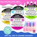 EDITABLE Slime Warning Circular Labels / Avery Standard Size Template ...