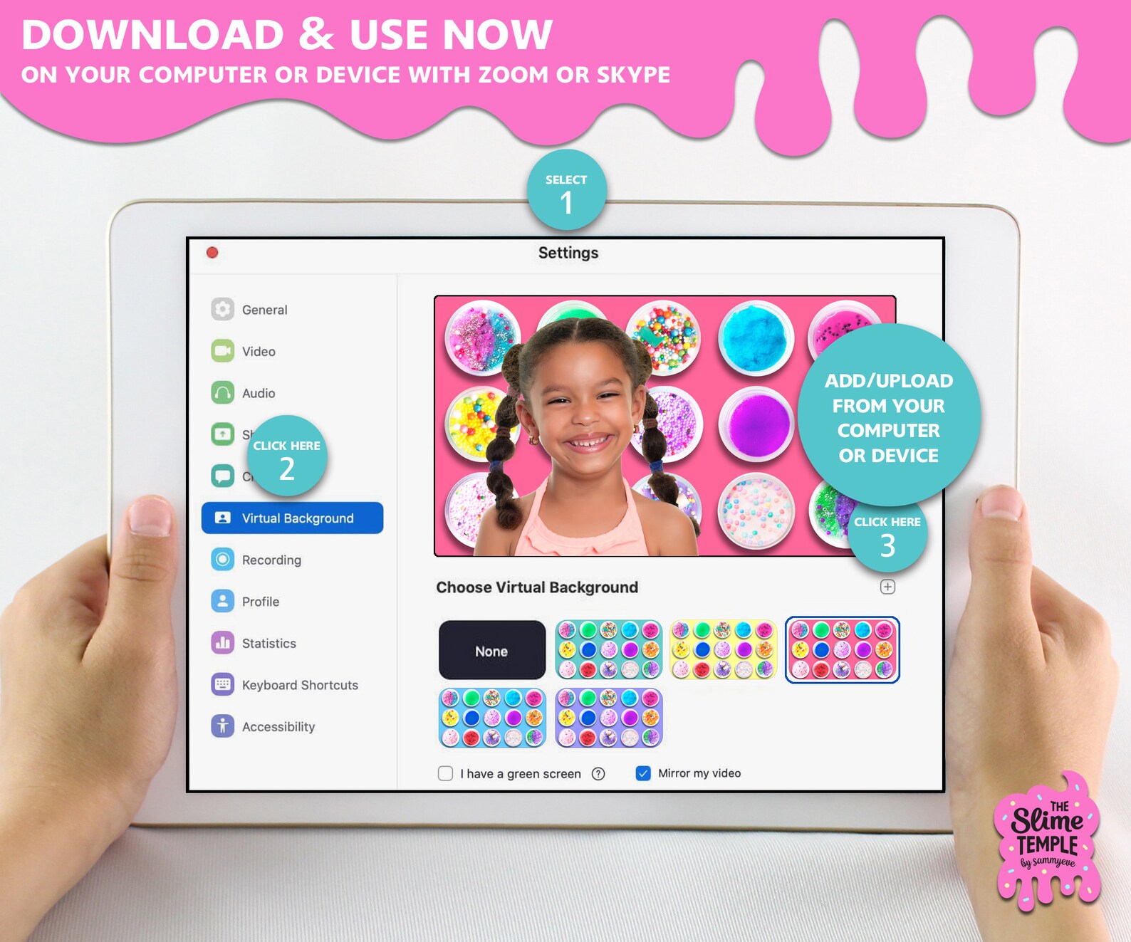 Slime ZOOM Background | Virtual Background | Slime Party | Zoom ...