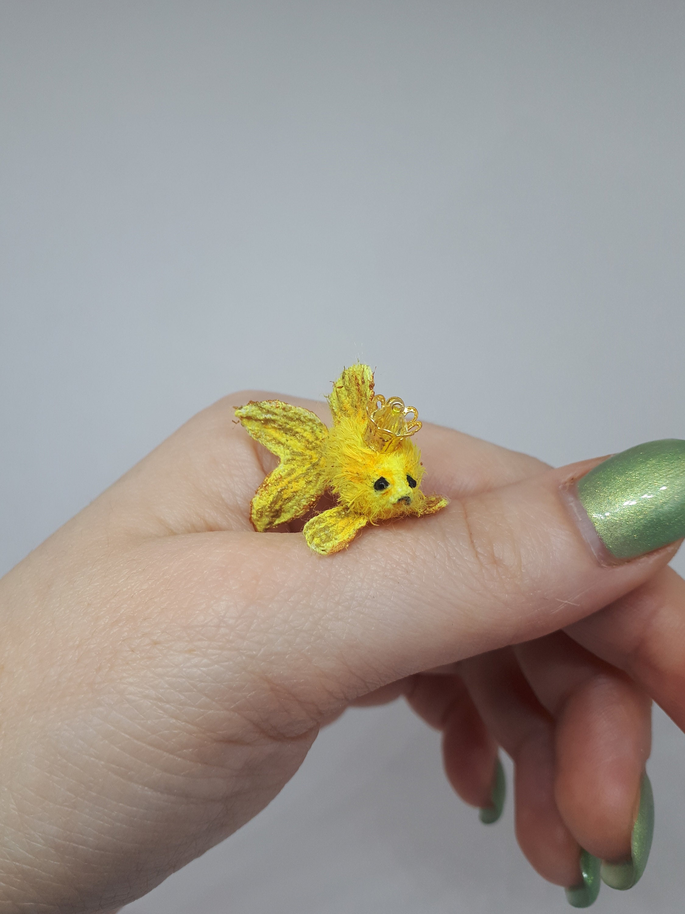 Miniature goldfish. Amigurumi fish. Artist miniature fish. | Etsy