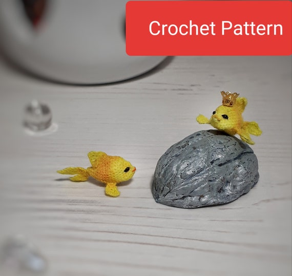 Miniature gold fish crochet pattern PDF Download. Crochet | Etsy