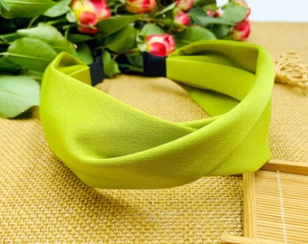 Emerald Green Silk Scrunchie Headband - Etsy