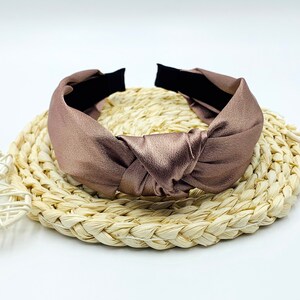 Lotus Root Purple Satin Knotted Headband,satin Headband,boho Headband ...