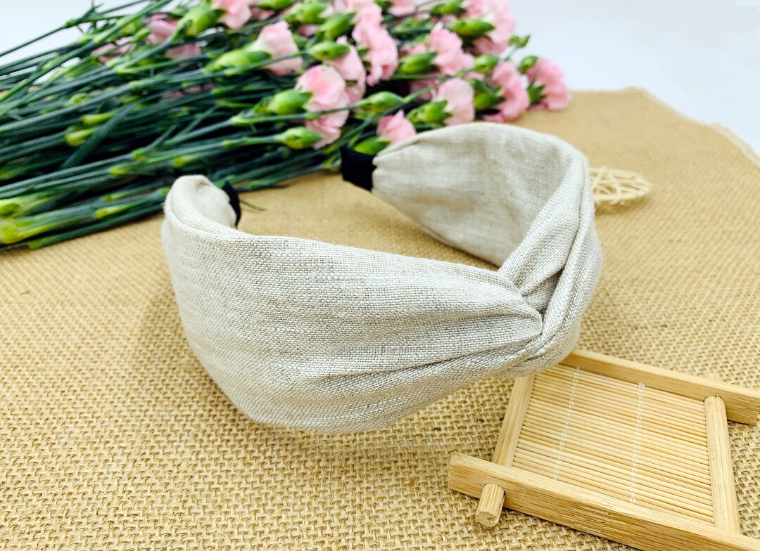 Original Linen Twisted Headband,linen Cross Headband,stylish Fashion ...