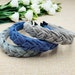 Blue Denim Braided Headband,stylish Fashion Hairband,braided Aliceband ...