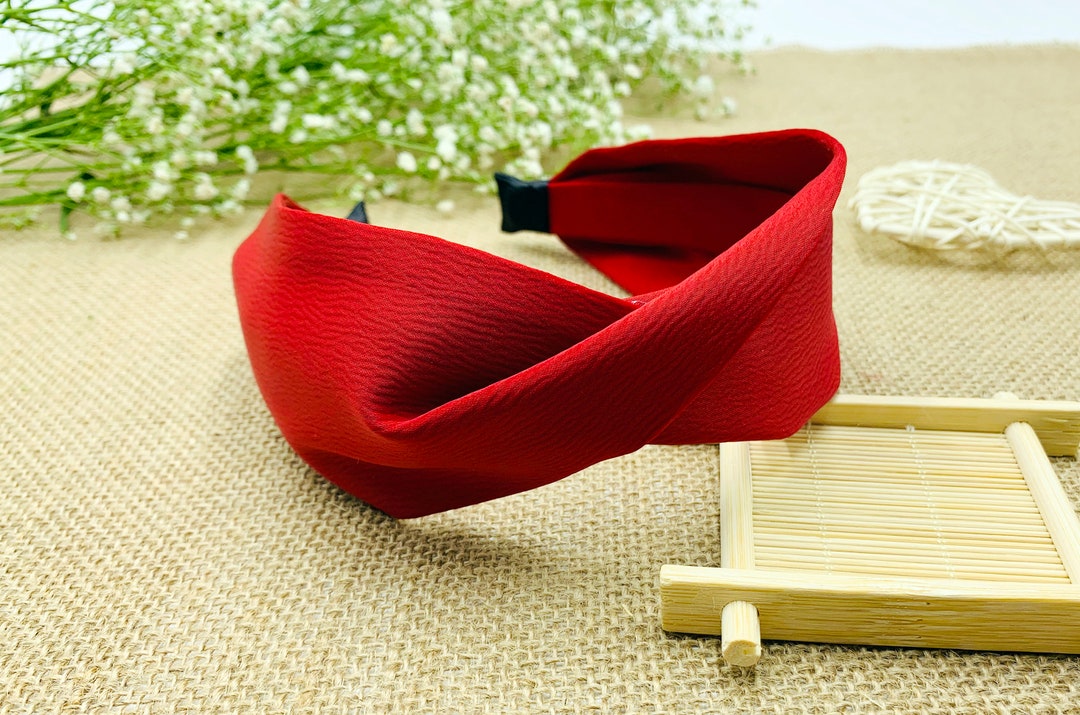 Red Satin Twist Headband,headbands for Women,red Silky Satin Headband ...