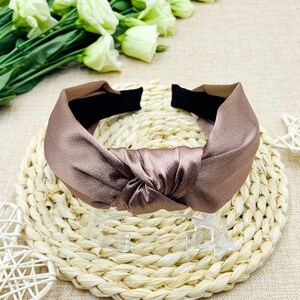 Lotus Root Purple Satin Knotted Headband,satin Headband,boho Headband ...