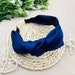 Navy Blue Satin Big Side Bow Knotted Headbandstylish Fashion - Etsy
