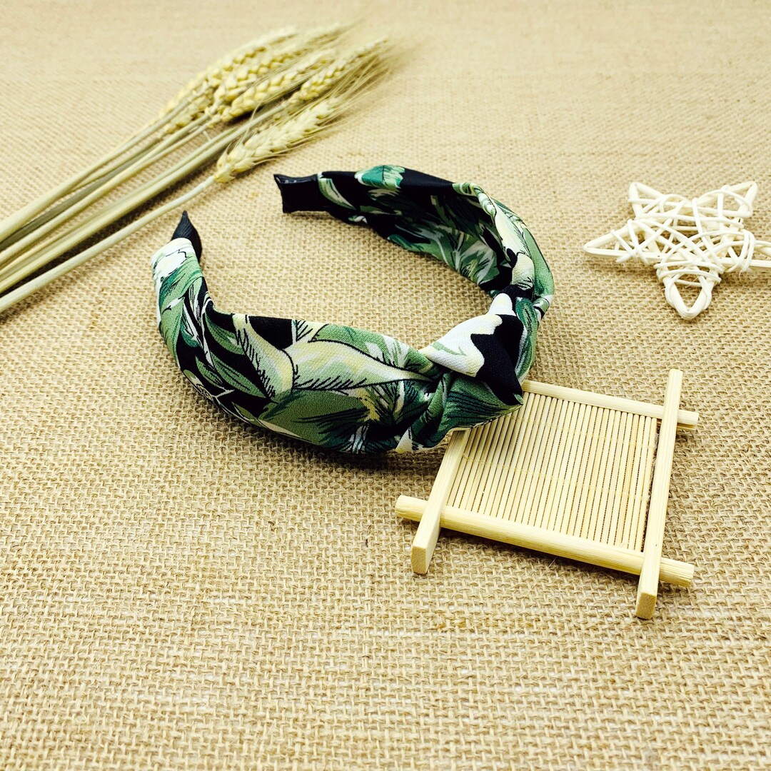 Tropical Print Knotted Headband,chiffon Headband,original Boho Headband ...