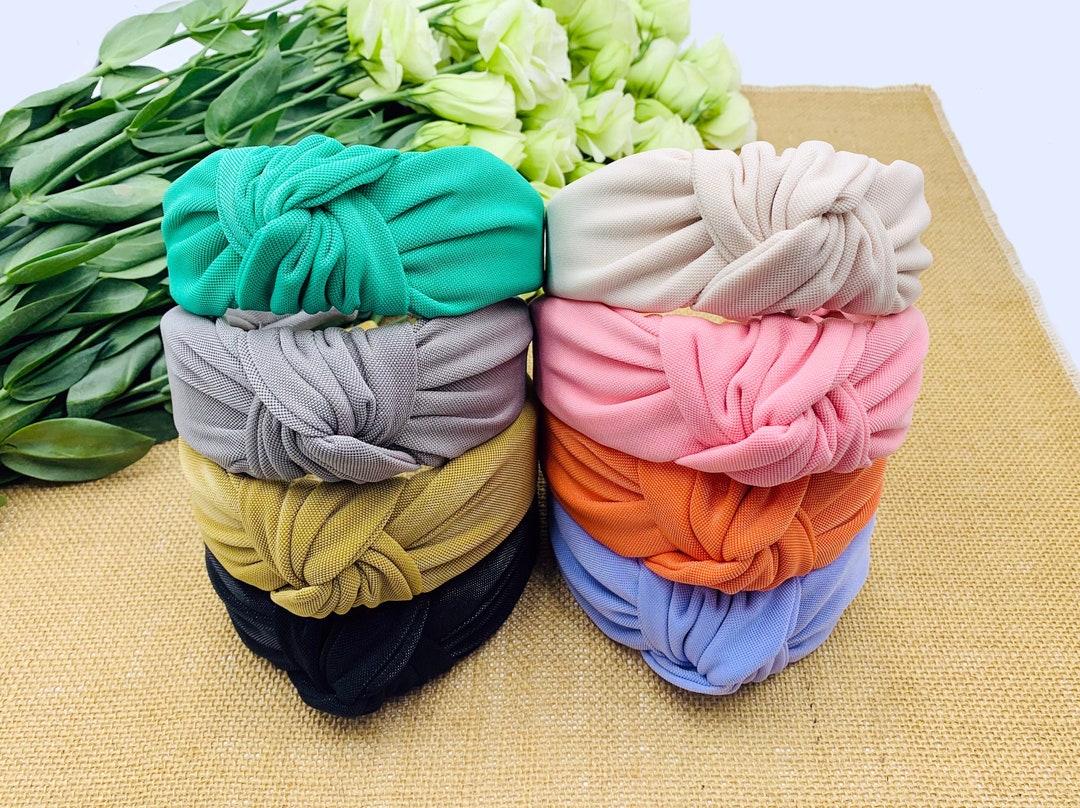 Luxury Cloth Large Knot Headband,solid Fabric Headband,boho Headband ...