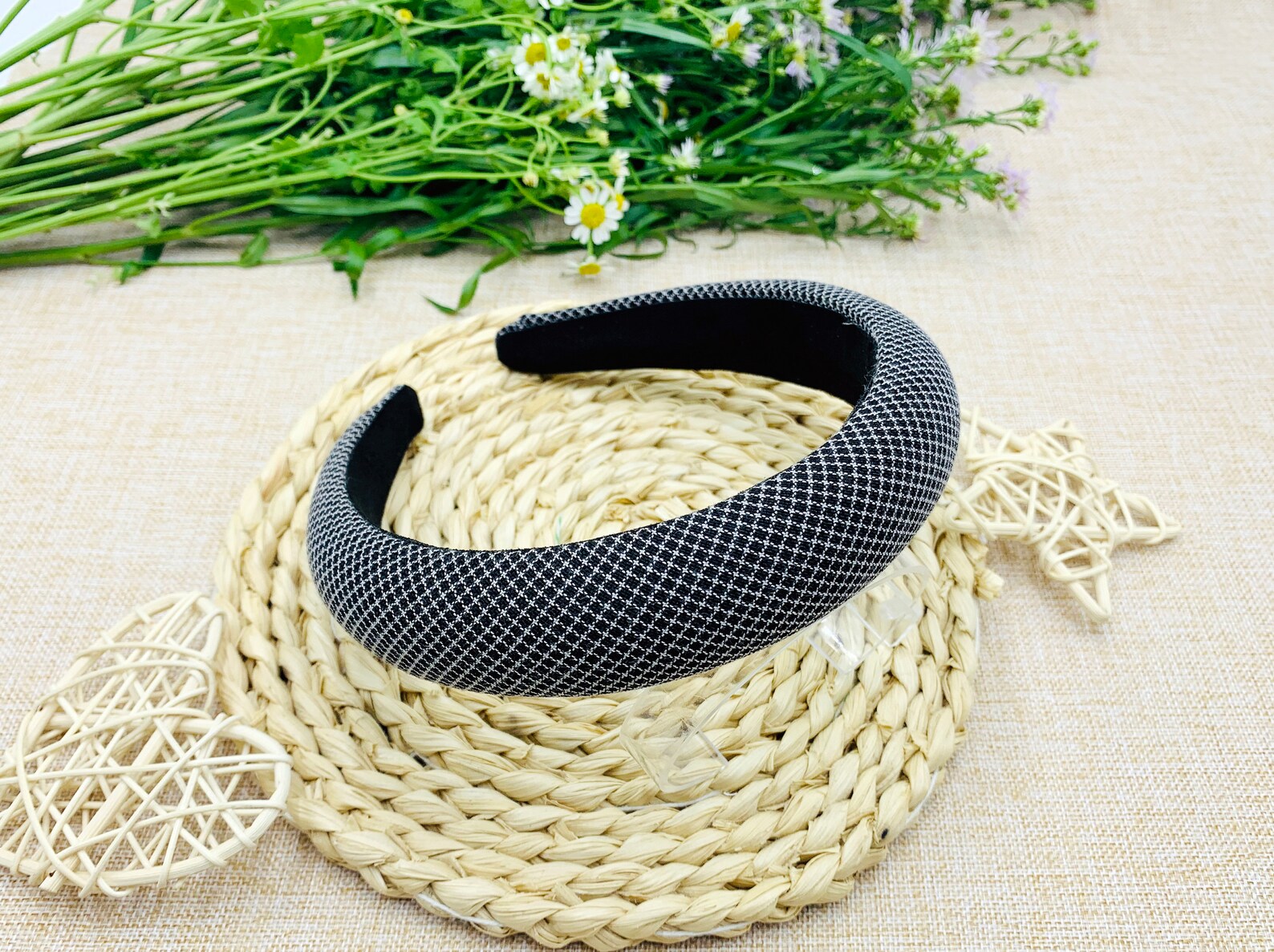 Plaid Padded Headbandwide headbandBoho Headbandstylish | Etsy