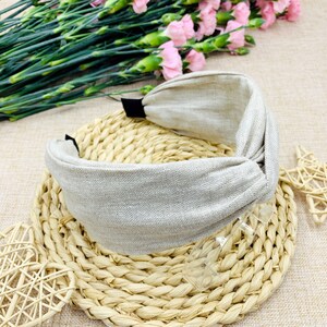 Original Linen Twisted Headband,linen Cross Headband,stylish Fashion ...