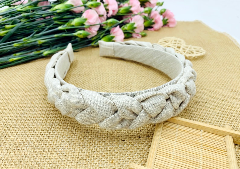 Original Linen Braided Headbandstylish Fashion - Etsy