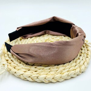 Lotus Root Purple Satin Knotted Headband,satin Headband,boho Headband ...