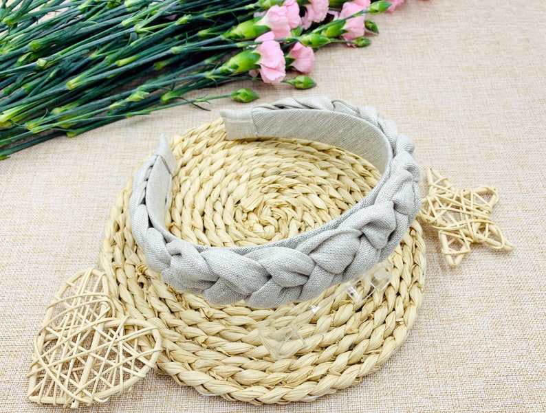 Original Linen Braided Headbandstylish Fashion - Etsy