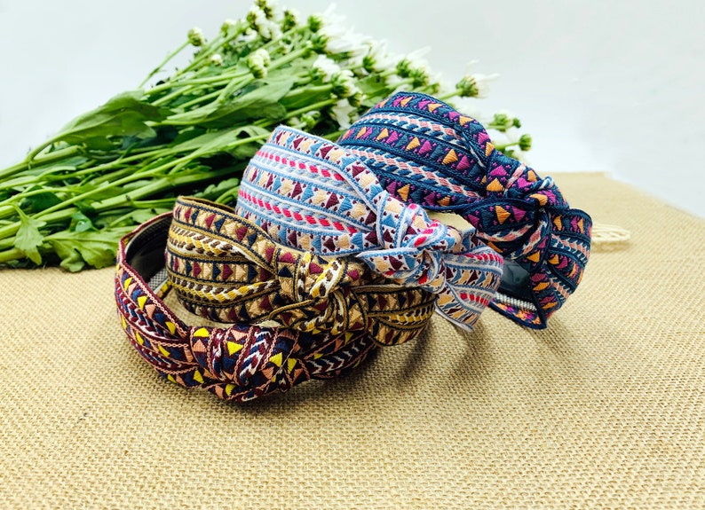 Vintage Ribbon Knotted Headband,ribbon Headband,original Boho Headband ...