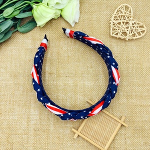 American Flag Braided Headband,4th of July Headband,patriotic Headband ...