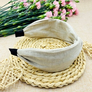 Original Linen Twisted Headband,linen Cross Headband,stylish Fashion ...
