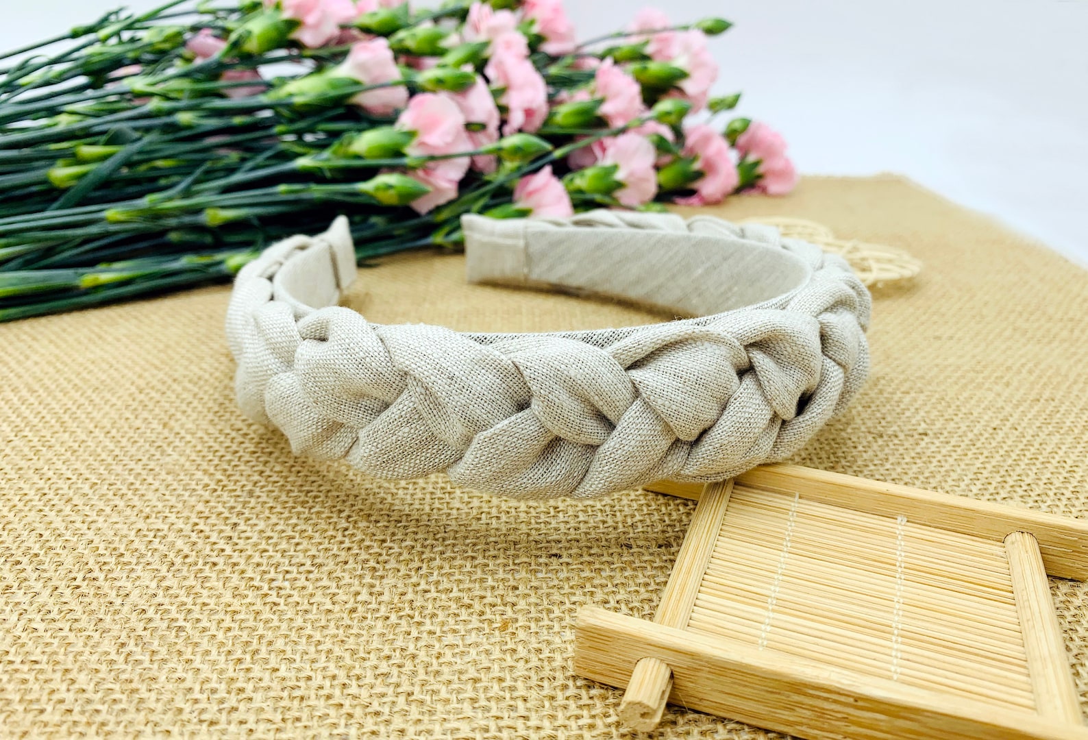 Original Linen Braided Headbandstylish Fashion - Etsy