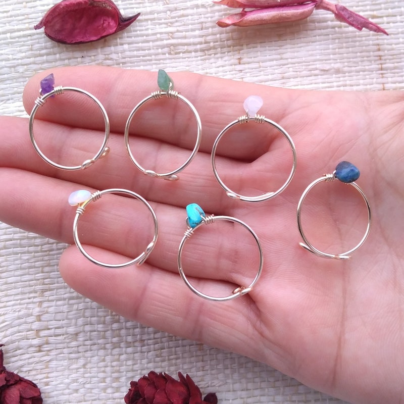 Natural Stone Ring - Etsy