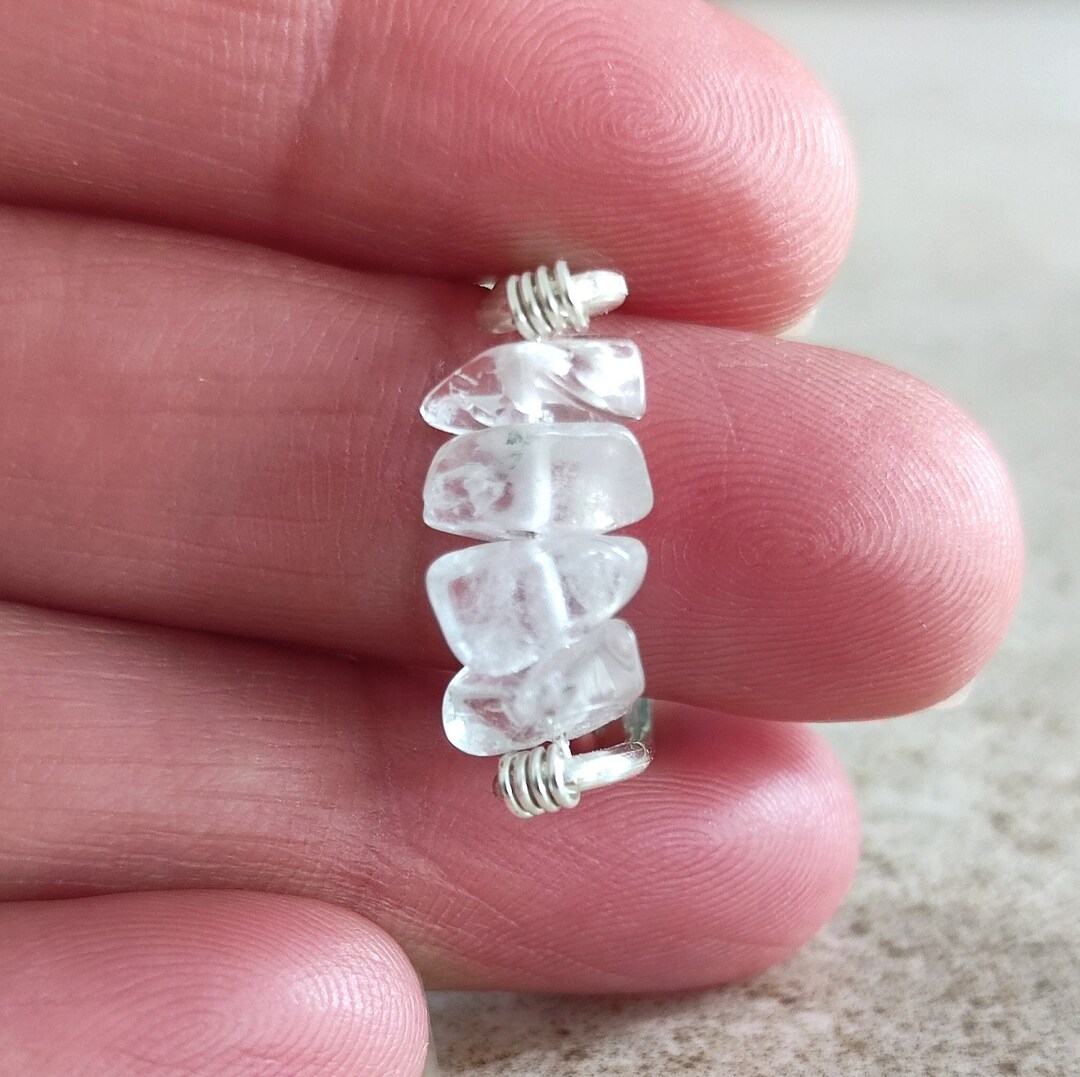 Quartz Crystal Ring Crystal Quartz Ring Natural Clear Quartz - Etsy