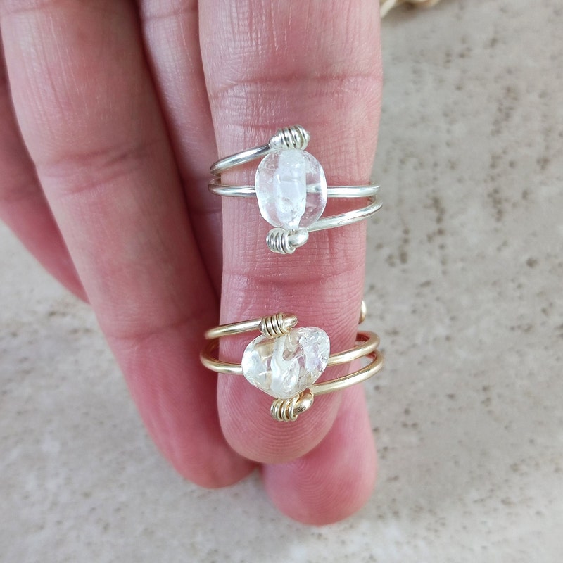Quartz Crystal Ring - Etsy