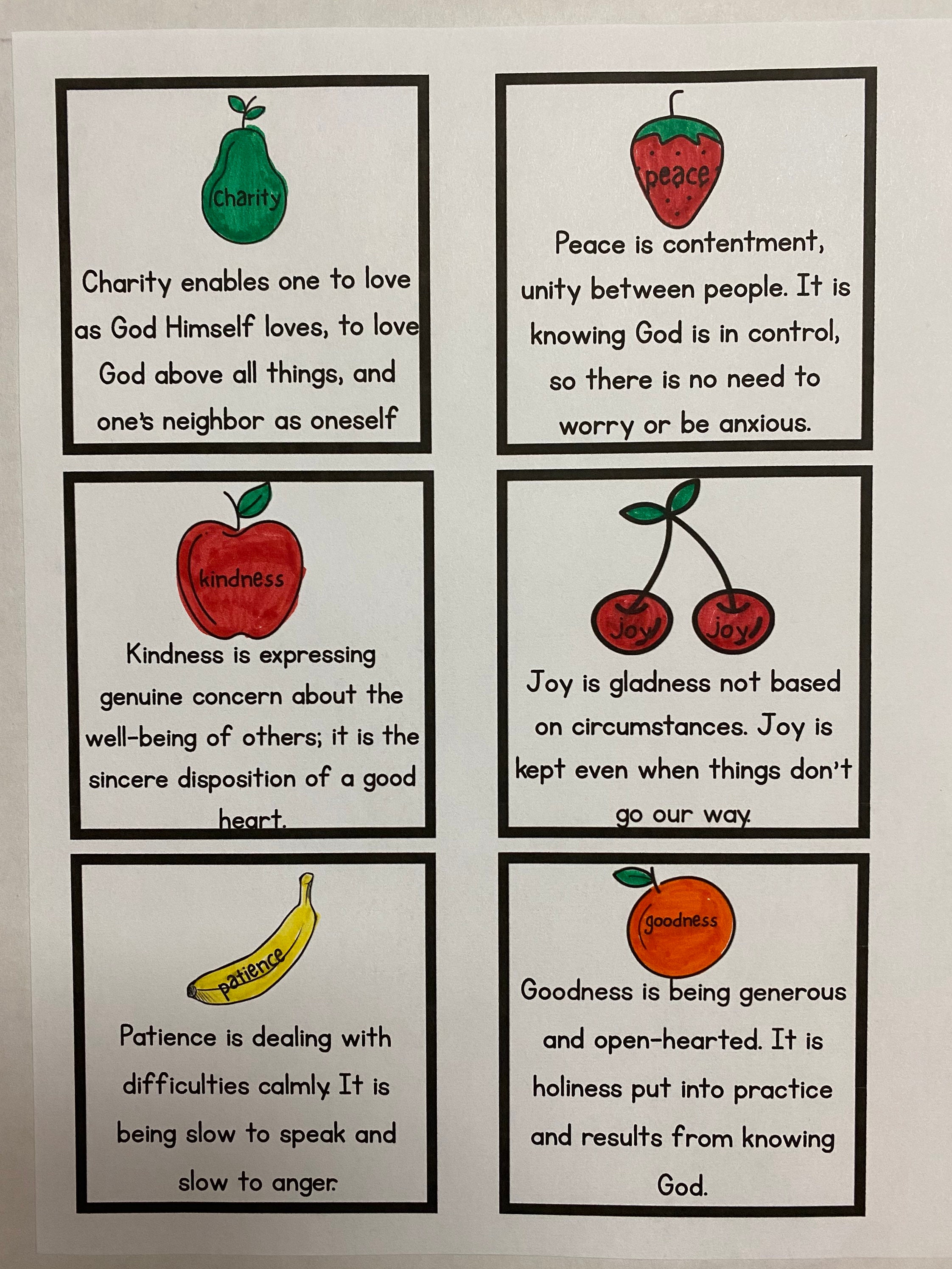 Fruits of the Spirit Bible Activity, Thanksgiving Craft, Fruits of the ...