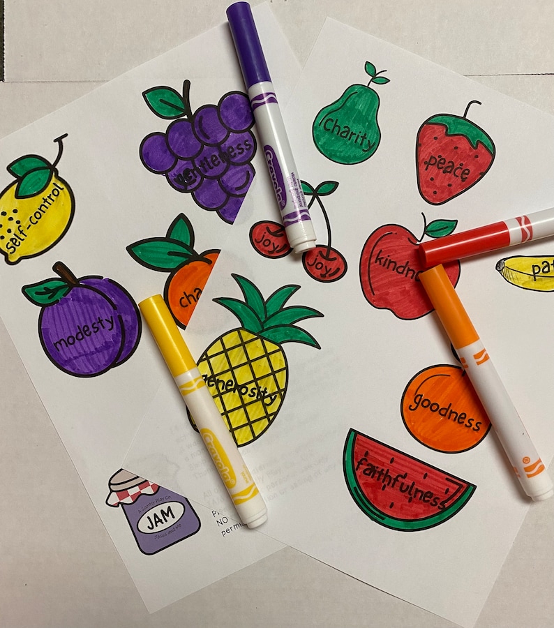 Fruits of the Spirit Bible Activity, Thanksgiving Craft, Fruits of the ...