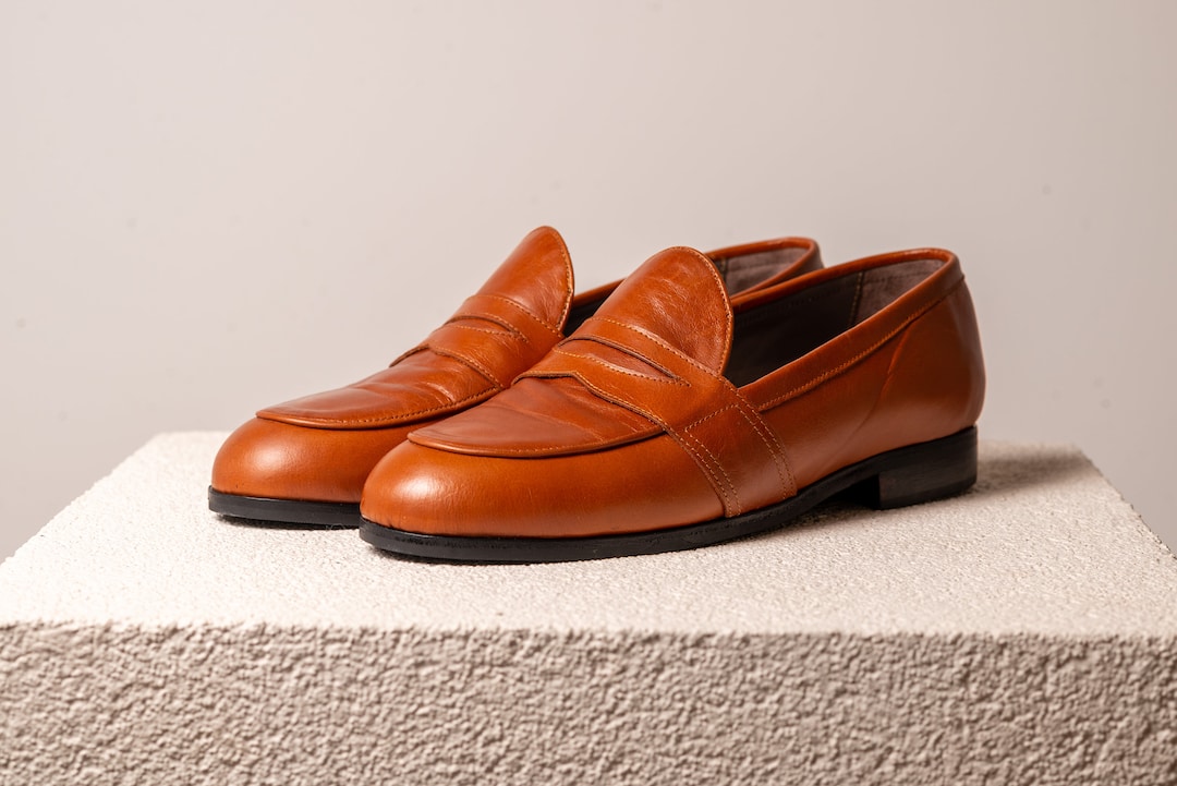 Handmade Leather Loafers, Men's Loafers, Leather Slip-ons, Casual Dress ...