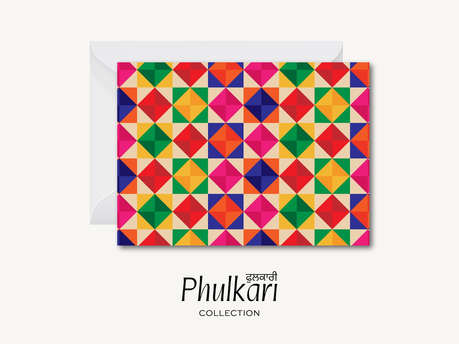 Phulkari Pattern [version A] - Greeting Card (desi, Indian, Pakistani ...