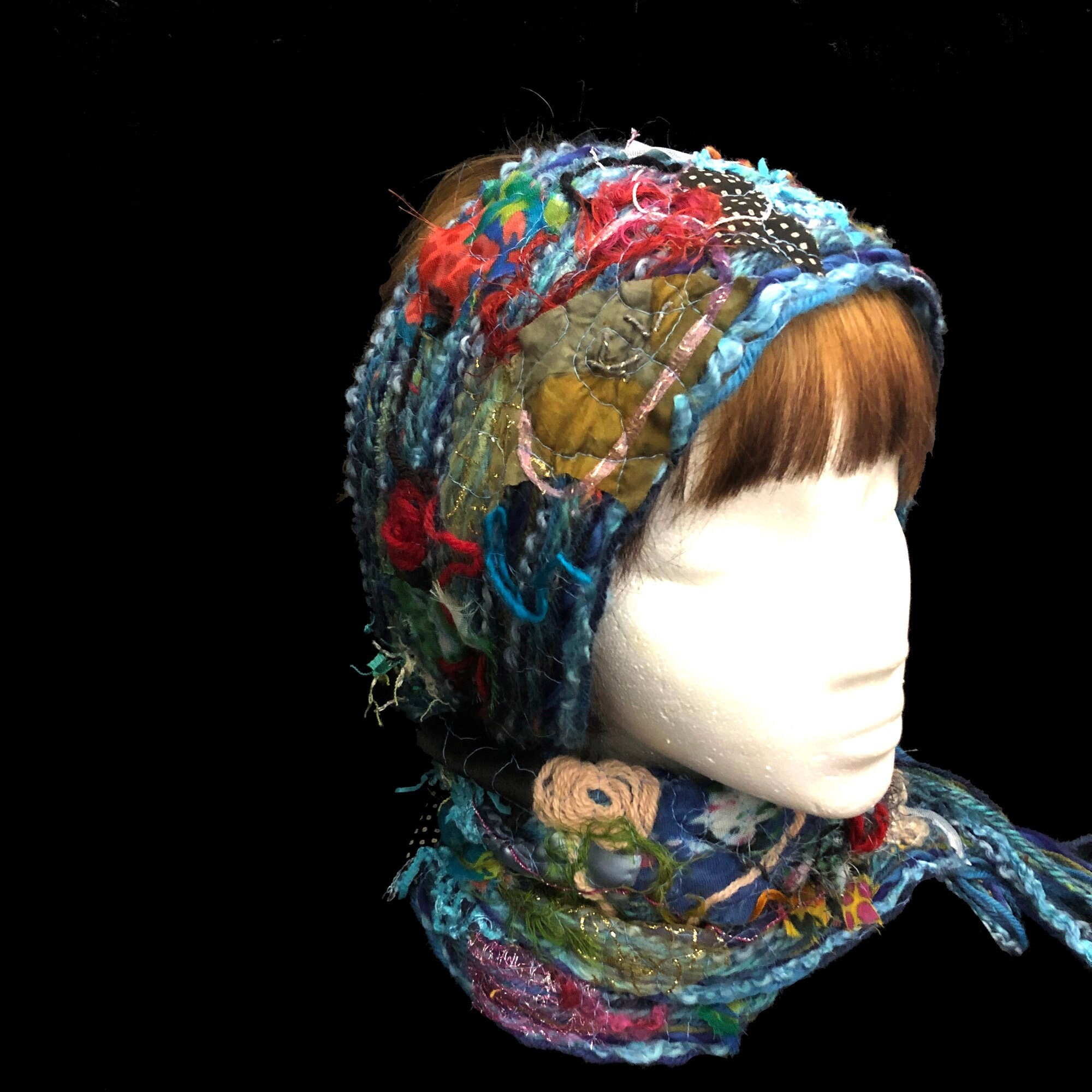 UNIQUE BLUE HANDMADE Scarf Unisex Art to Wear - Etsy