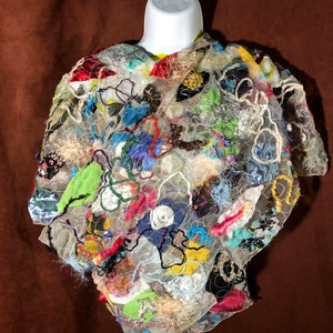SHAWL WRAP HANDMADE Unique Colorful One of a Kind Upcycled - Etsy
