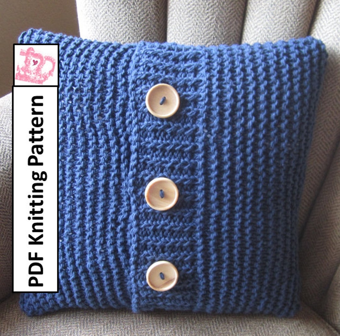 Knit Pattern Pdf, Knit Pillow Cover Pattern, Super Simple Pillow Cover ...