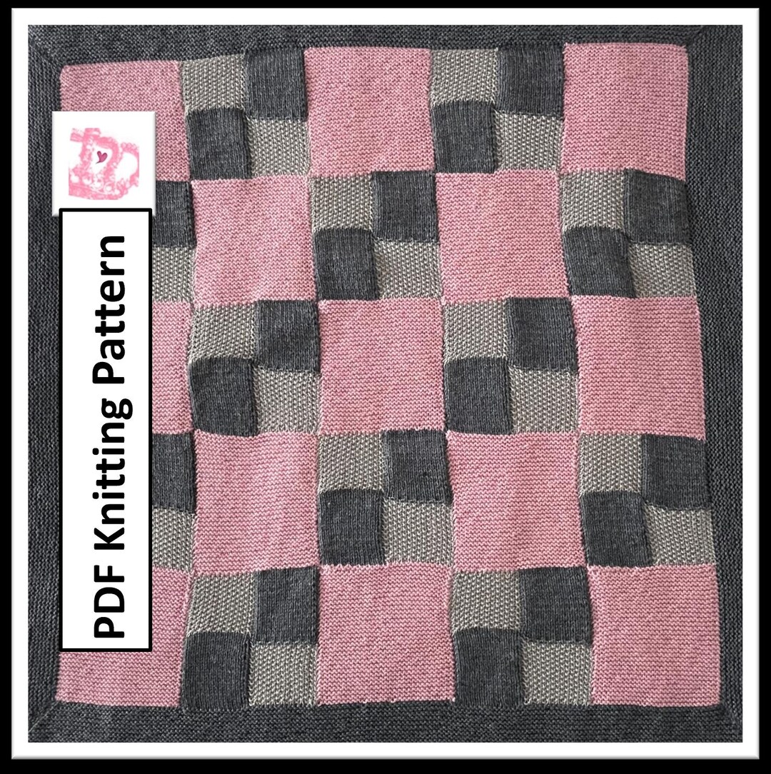 Blanket Knitting Pattern, PDF Knitting Pattern - 4-patch Patchwork Knit ...
