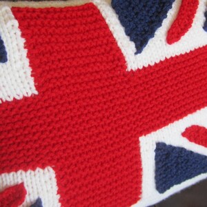 PDF KNITTING PATTERN, Union Jack, British Flag Pillow Cover, Union Jack Knitting Pattern, 12"x16 ...