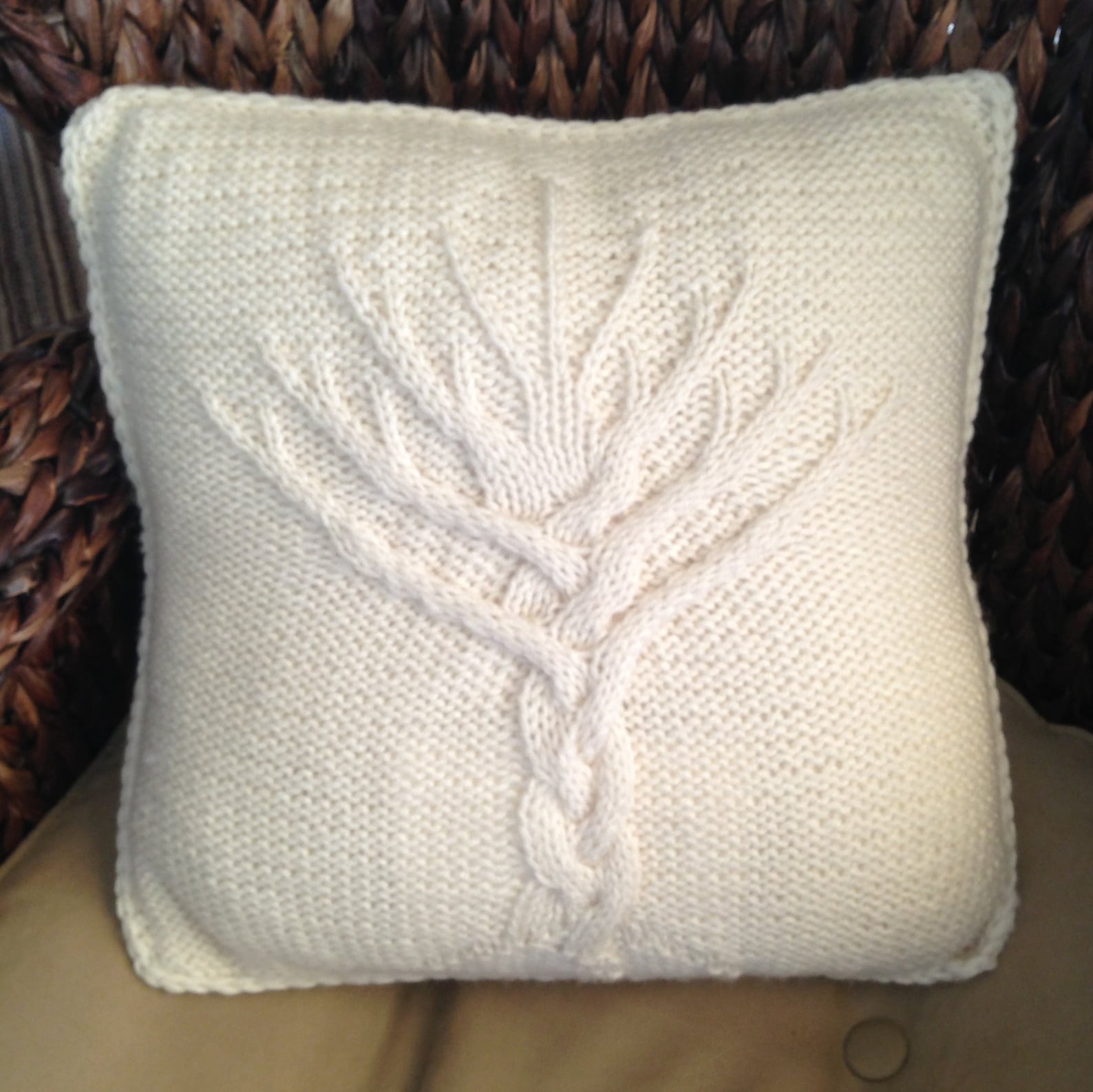 Tree of Life Knit Pattern Tree of Life Pillow Cover Knitting | Etsy