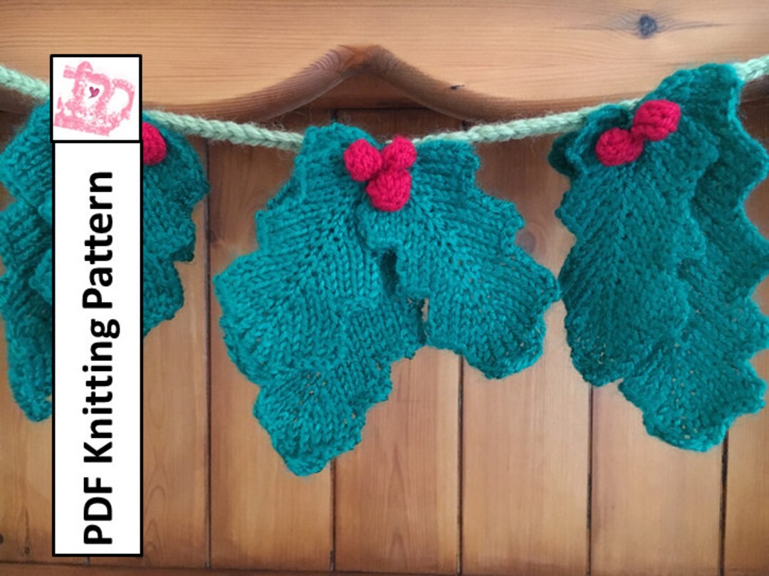 Holly Bunting, Holly Garland, Christmas Decoration, Holiday Decoration ...