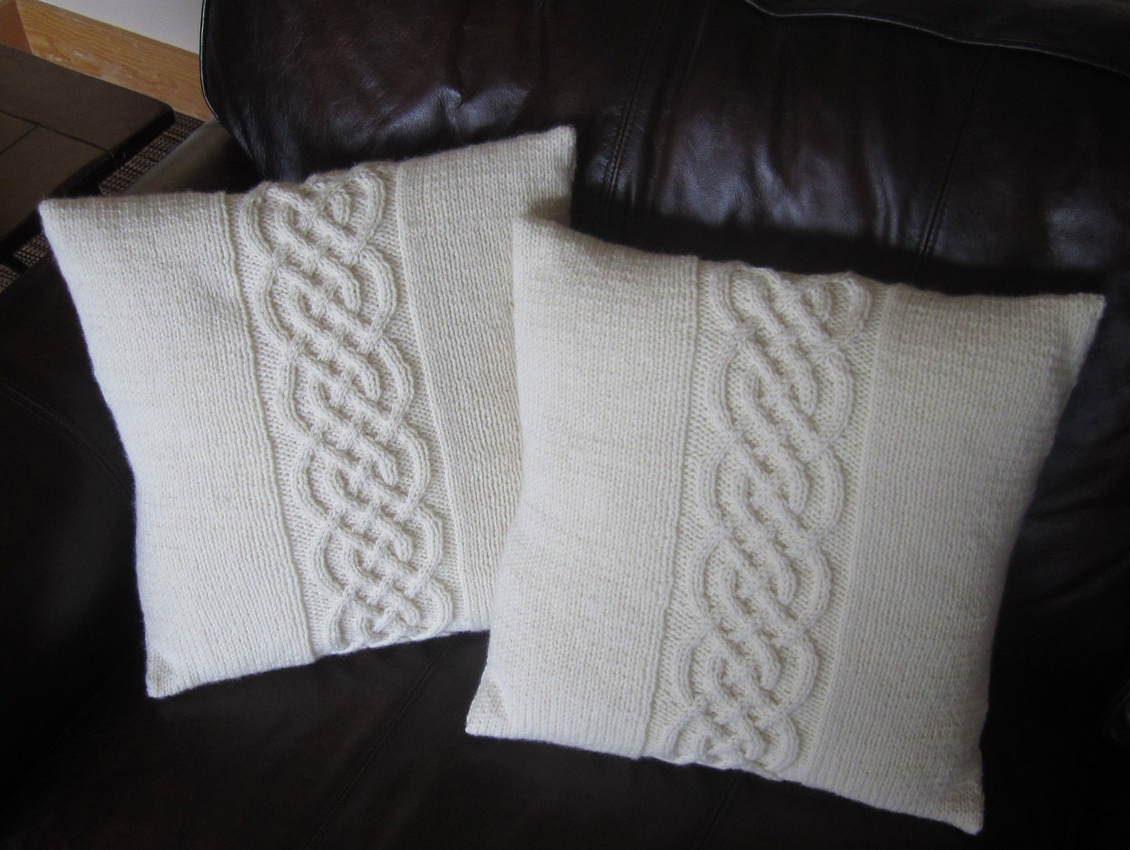Cable Knit Pillow Cover Pattern Knit Pattern Pdf Celtic Knot | Etsy