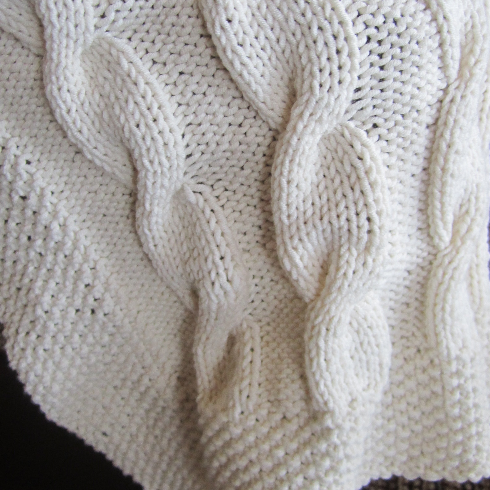 Baby Blanket Knitting Pattern Baby Cable Throw/afghan/blanket - Etsy