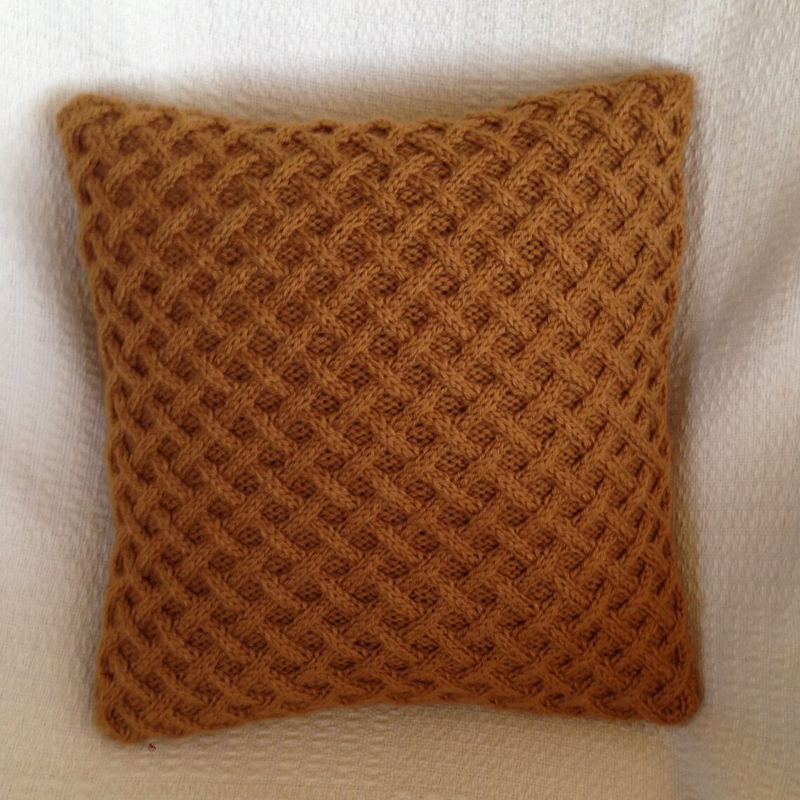 Diagonal Basketweave Knit Pillow Cover Pattern (PDF Pattern) - Etsy