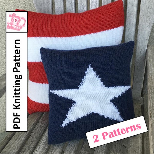 American Flag Knitting Pattern - Etsy
