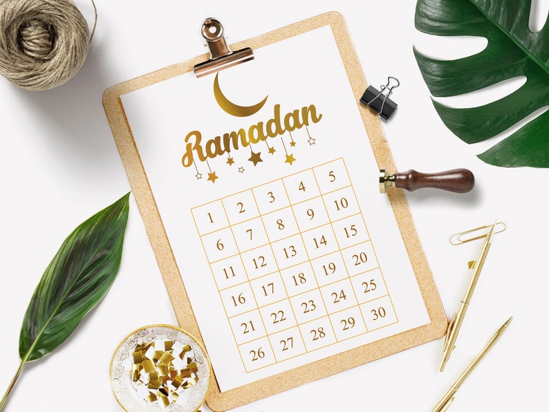 Ramadan Calender Printable Countdown to Eid Islamic Wall | Etsy