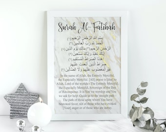 Printable Surah Fatiha Wall Art Surah Al-fatihah Islamic Calligraphy ...
