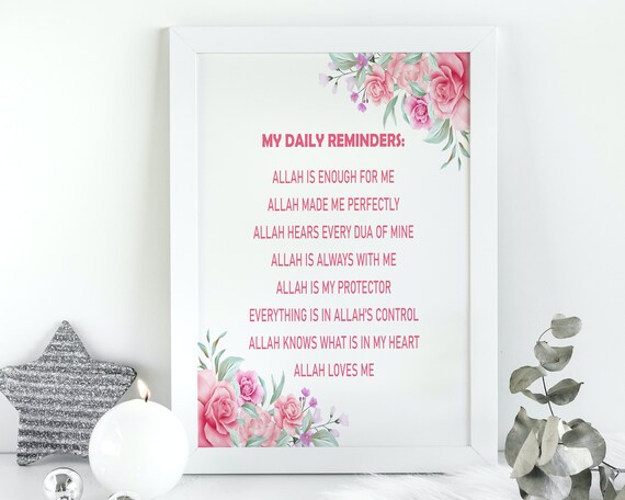 Daily Reminders Islamic Nursery Muslim Nursery Islamic - Etsy