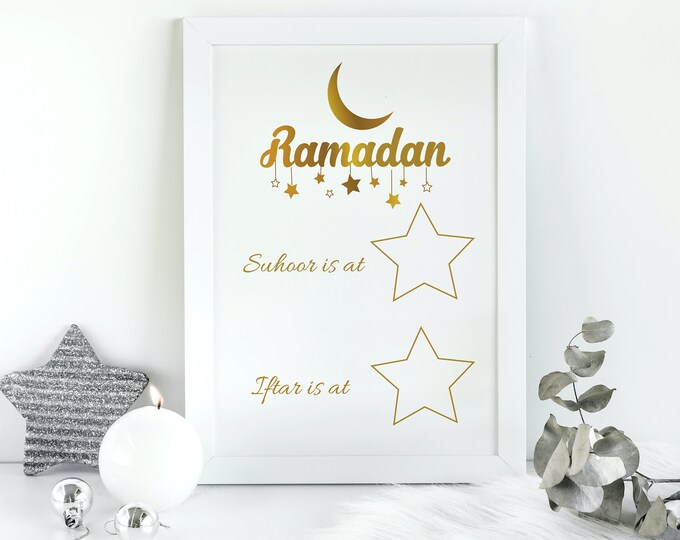 Ramadan Calender Printable | Countdown to Eid | Islamic Wall Art ...