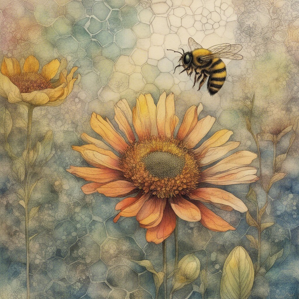 Honey Bee Illustration Digital Art to Download - Etsy