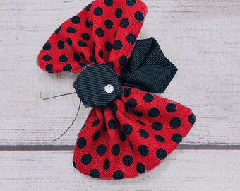 Ladybug Hair Bow - Etsy