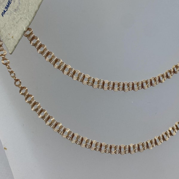 14k Rose Gold Chain - Etsy